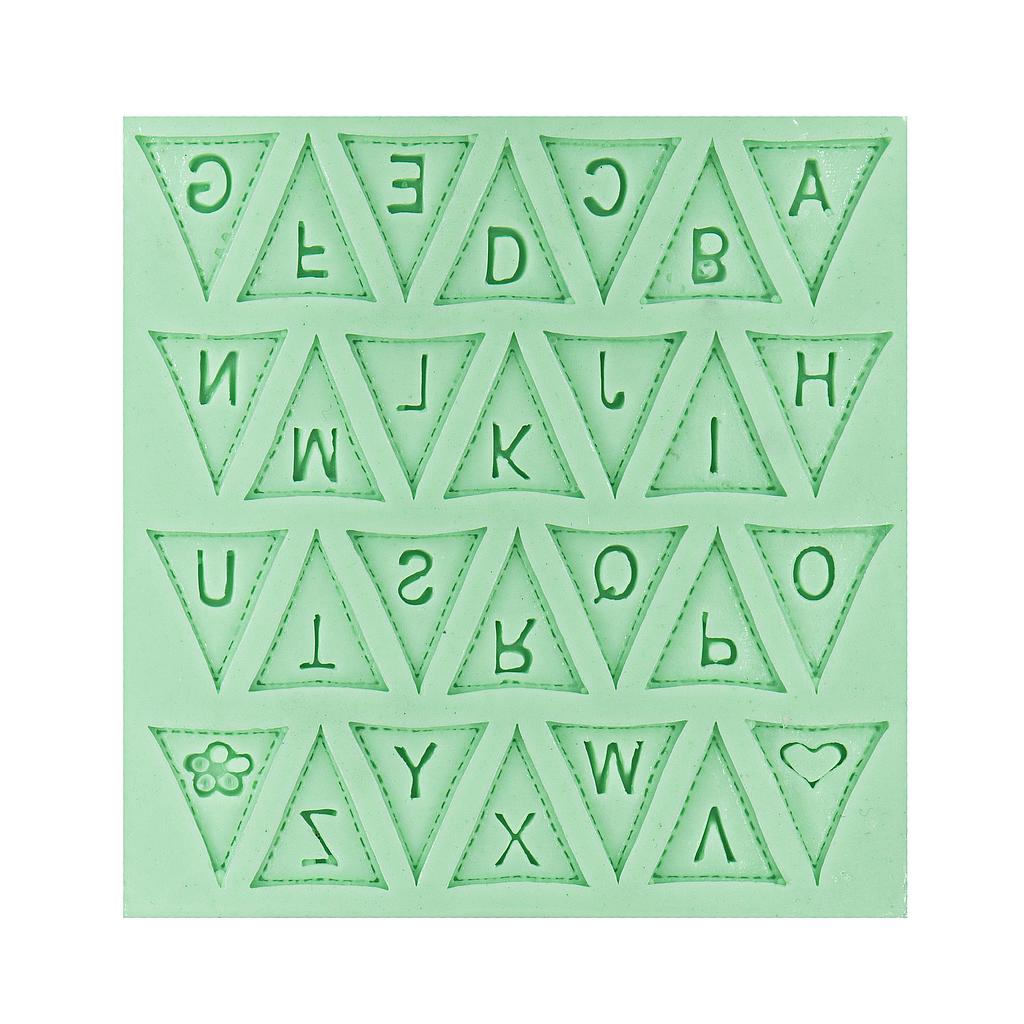 MOLDE DE SILICONA LETRA MAYUSCULA BANDERIN TRIANGULAR – Punto Nieve