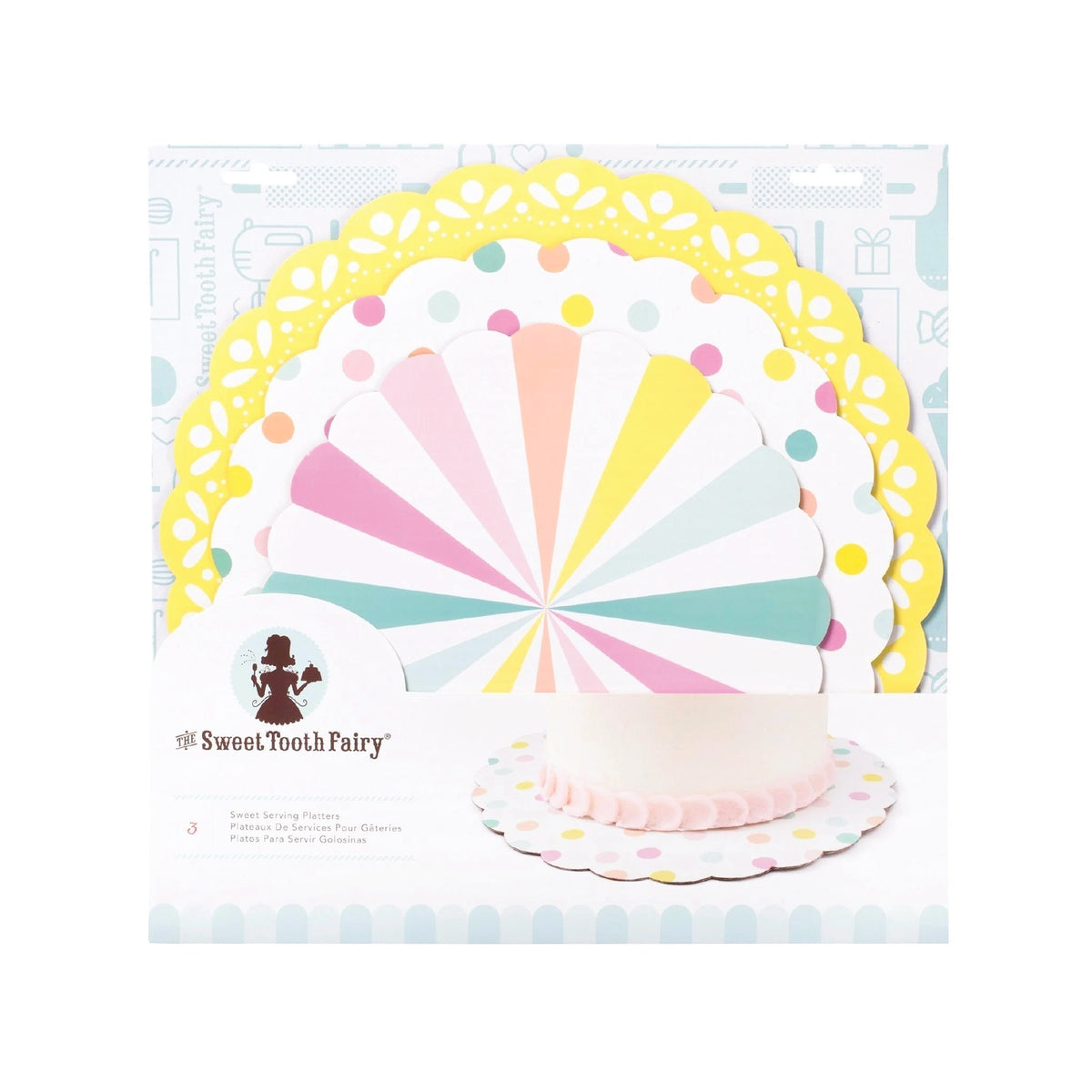 SET 3 PISOS PARA TORTA FIESTA SUGARBELLE – Punto Nieve